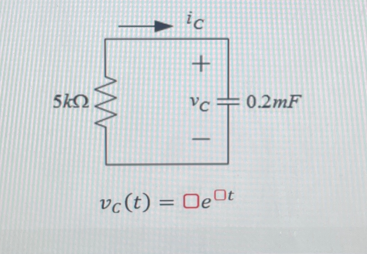 Solved Vc(0-) = 10v in the following circuit. t>Find Vc(t) | Chegg.com