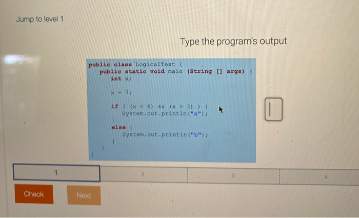 Solved Jump to level 1 Type the program's output public | Chegg.com
