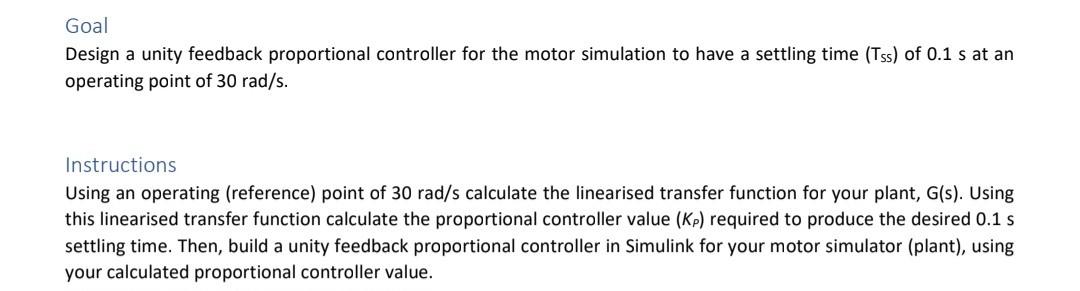 Solved Design a unity feedback proportional controller for | Chegg.com