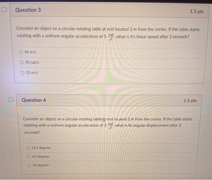 Solved Question 3 1.5 pts Consider an object on a circular | Chegg.com