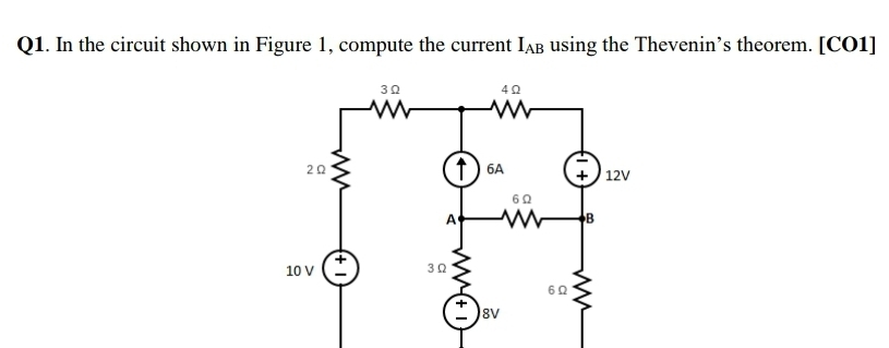 Solved Q1. ﻿In the circuit shown in Figure 1, ﻿compute the | Chegg.com