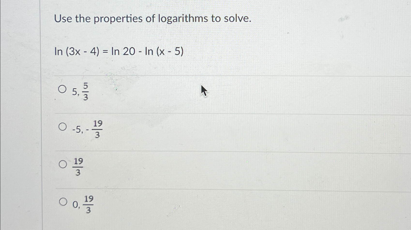 Solved Use the properties of logarithms to | Chegg.com