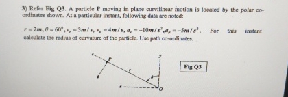 Solved Refer Fig Q3. ﻿A particle P ﻿moving in plane | Chegg.com