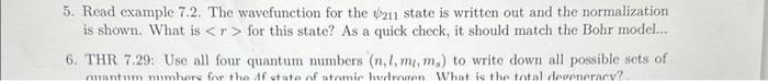 Solved Show That The Hydrogen Wave Function ψ211 Is