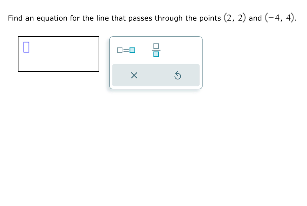 Solved Find an equation for the line that passes through the | Chegg.com
