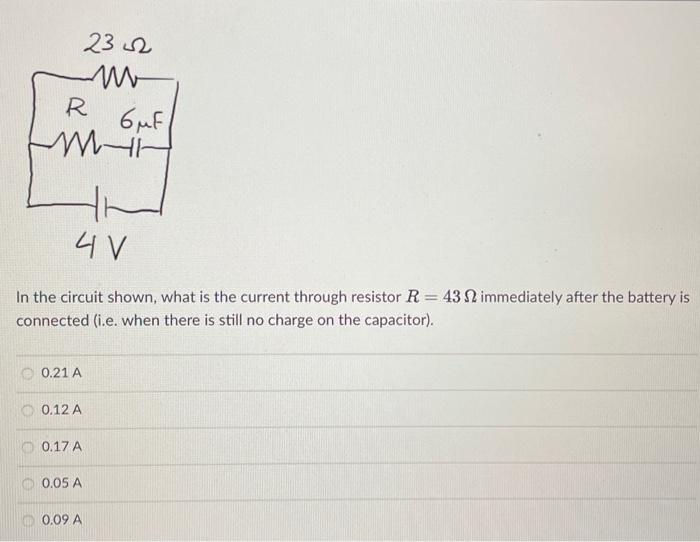 Solved In the circuit shown, what is the current through | Chegg.com