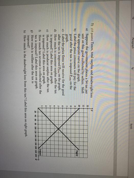 Solved Paragraph Styles TP 12 11 10 9 8 7 6 5) (15 points) | Chegg.com