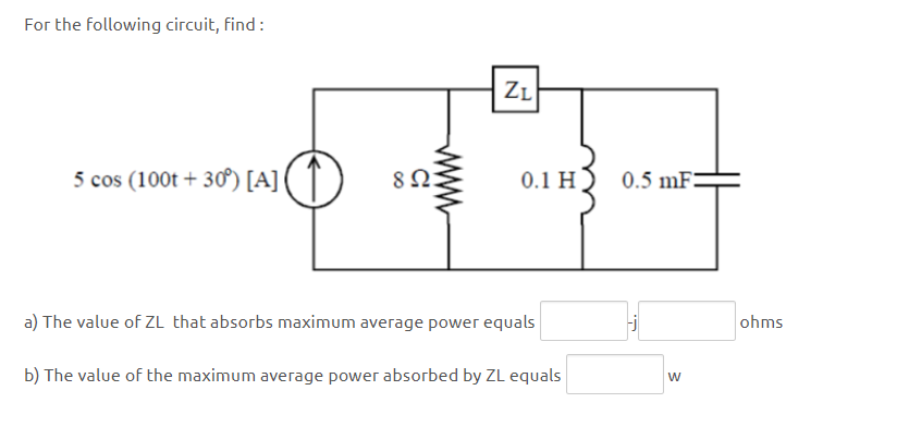 Solved solve For the following circuit, find:a) ﻿The value | Chegg.com