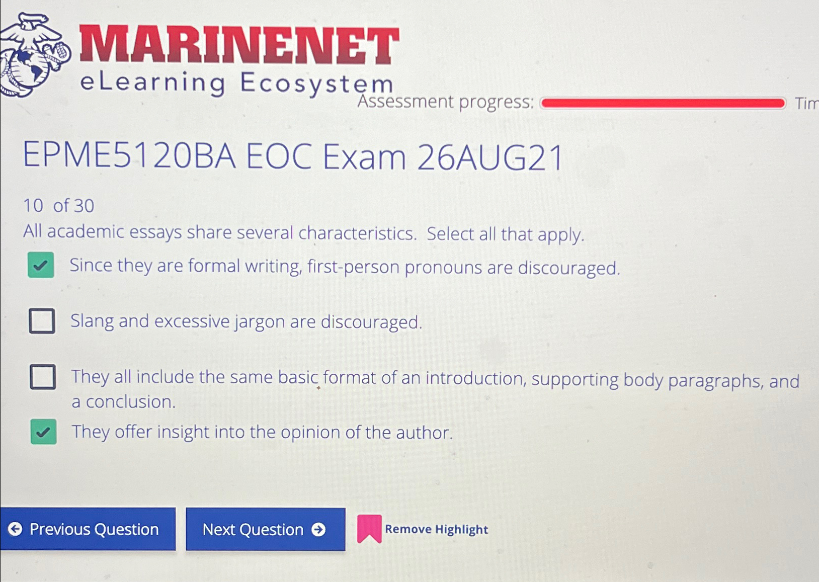 Solved MARINENET eLearning EcosystemAssessment | Chegg.com