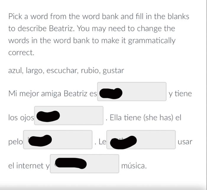 Pick a word from the word bank and fill in the blanks | Chegg.com