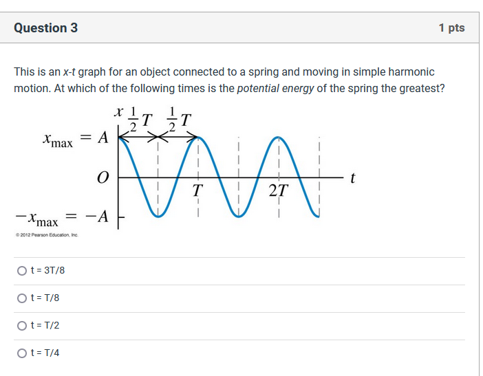 Solved Question 31 ﻿ptsThis is an x-t graph for an object | Chegg.com