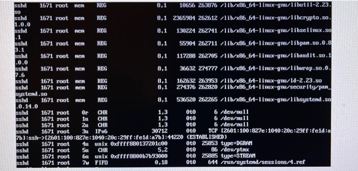 Solved Which command and flags produced this output? | Chegg.com
