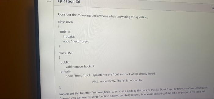 Solved Question 36 Consider the following declarations when | Chegg.com