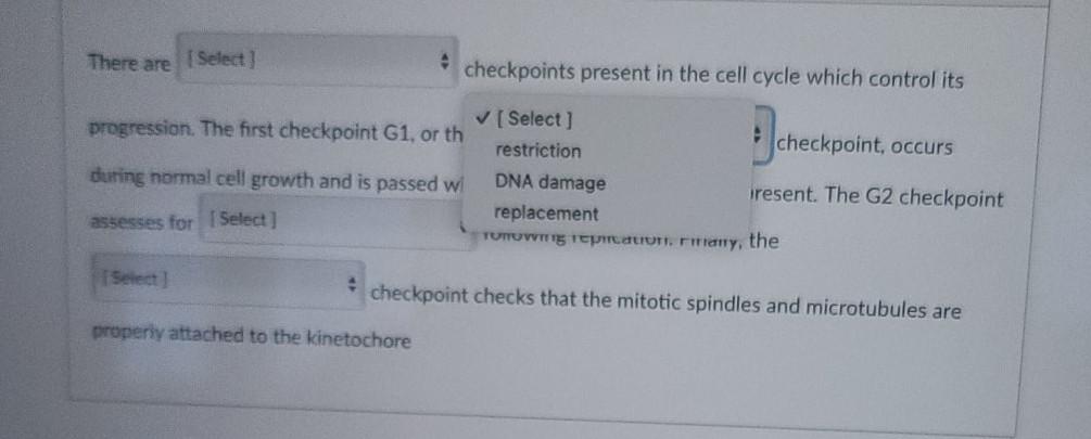 Solved There ar [Select ] four checkpoints present in the | Chegg.com