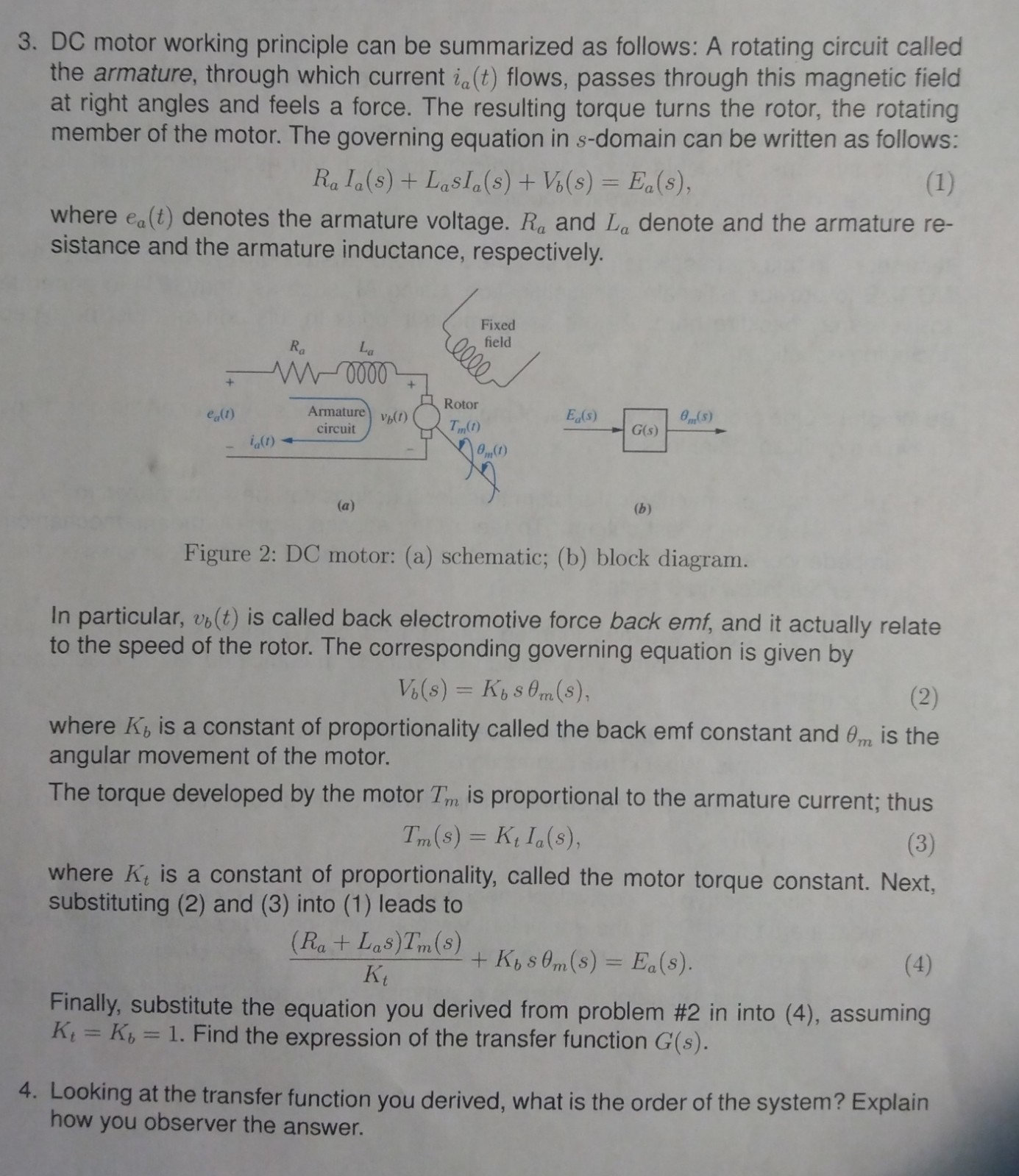 Solved DC ﻿motor working principle can be ﻿summarized as | Chegg.com
