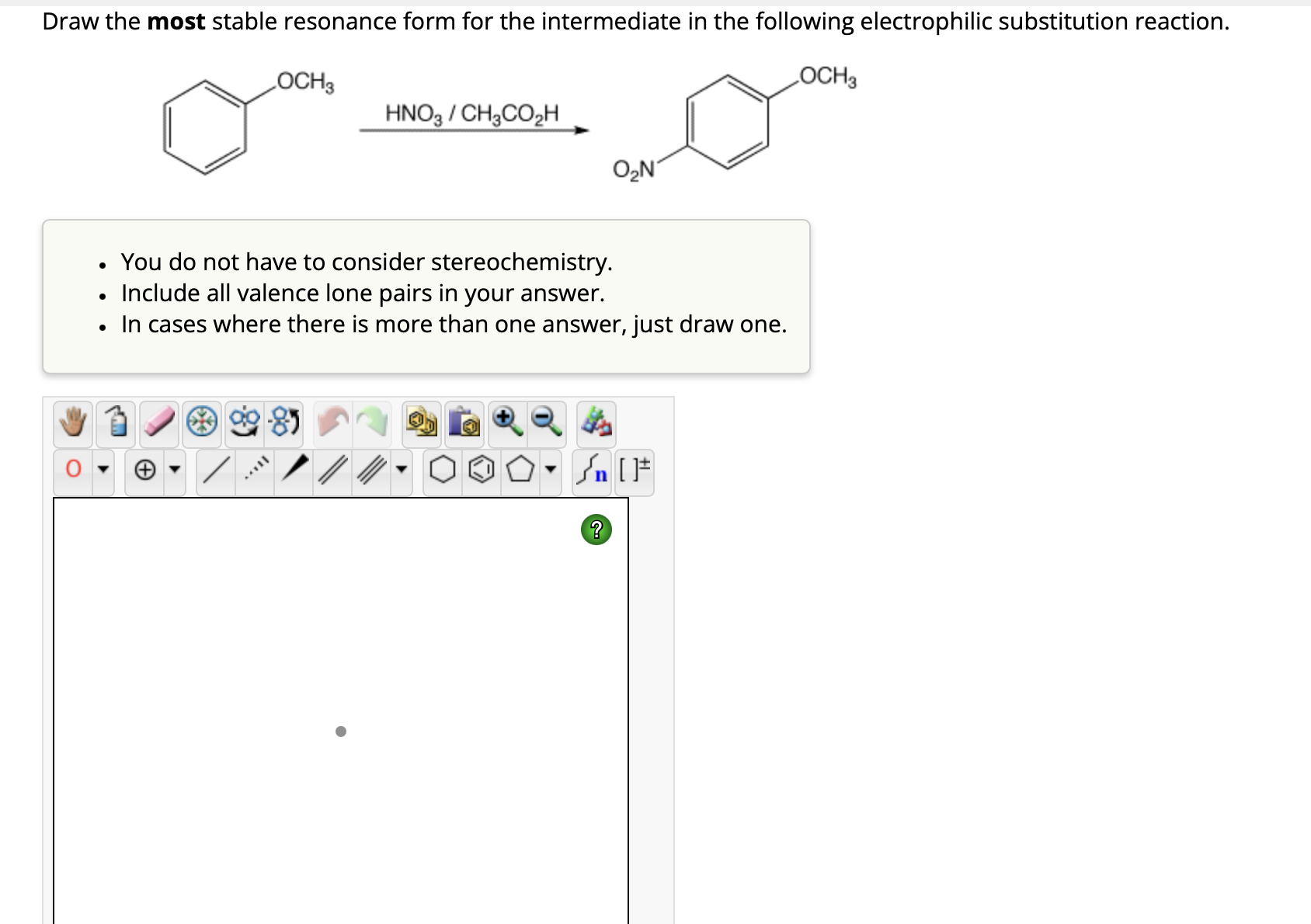 Solved Draw the most stable resonance form for the | Chegg.com