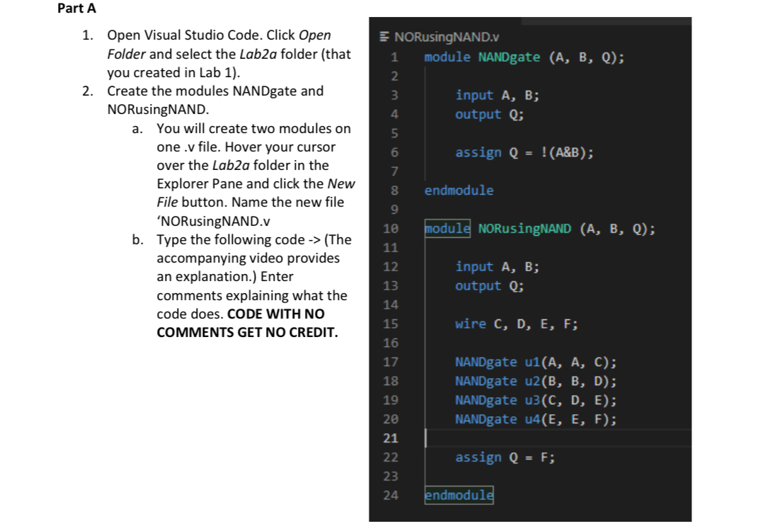 Solved Part AOpen Visual Studio Code. Click Open Folder and | Chegg.com