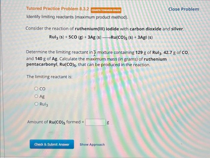 Solved Identify limiting reactants (maximum product method). | Chegg.com