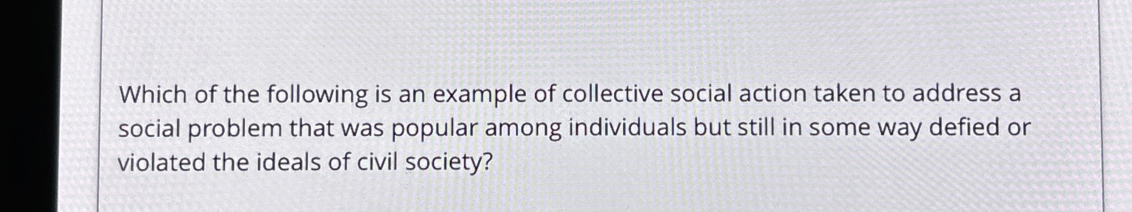 Solved Which of the following is an example of collective | Chegg.com