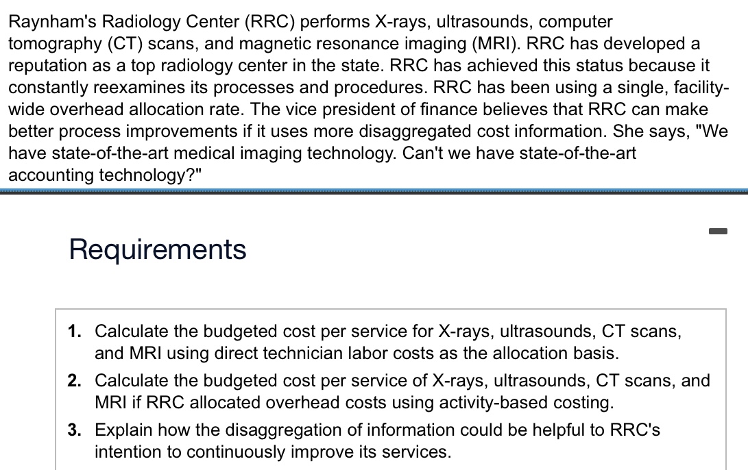 Solved RequirementsCalculate the budgeted cost per service | Chegg.com