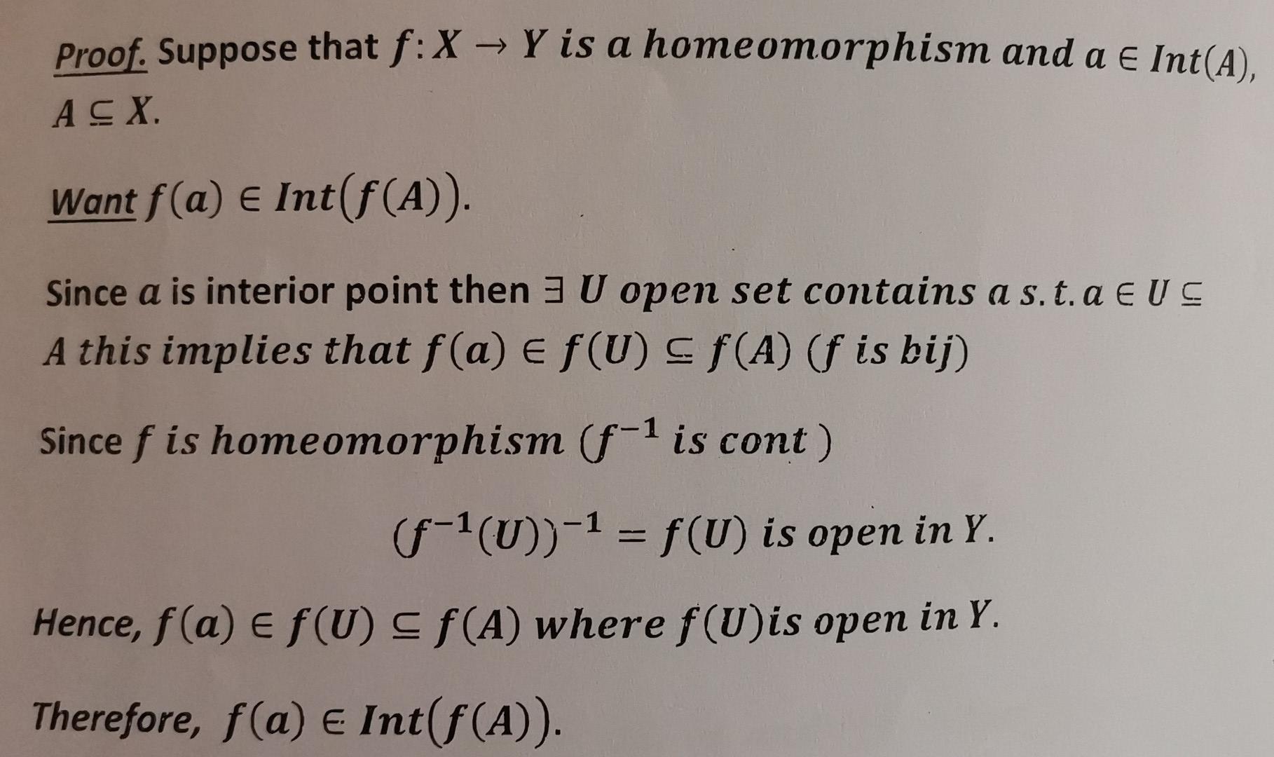 Solved a snow that suppose that fix→ Y is a homeomorphism 3. | Chegg.com