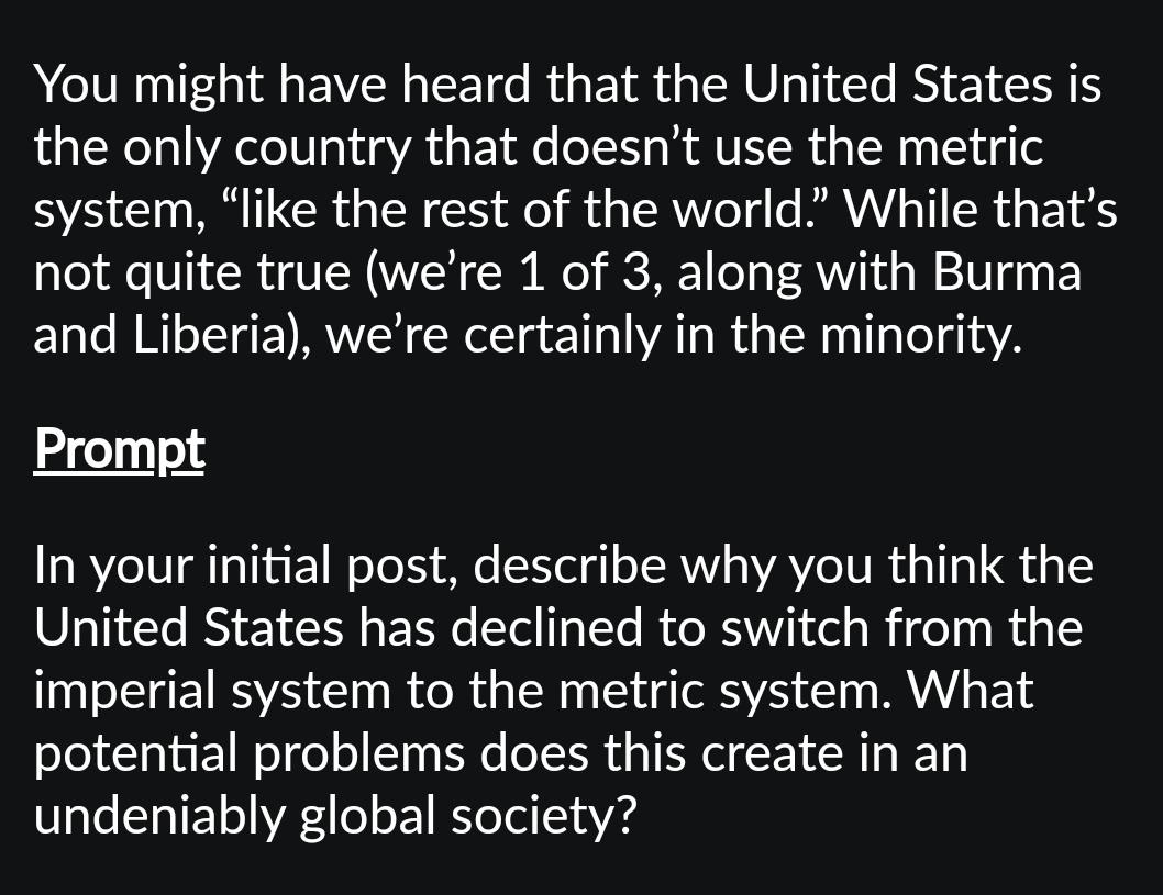 Solved You might have heard that the United States is the | Chegg.com