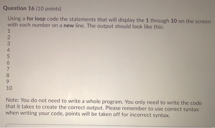 Solved Question 14 (10 points) Given the following: int Loop | Chegg.com