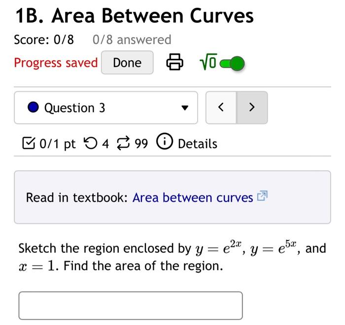 Solved Sketch The Region Enclosed By Y E2x Y E5x And X 1
