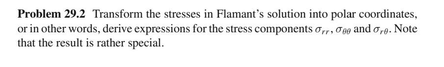 Solved Problem 29.2 Transform the stresses in Flamant's | Chegg.com