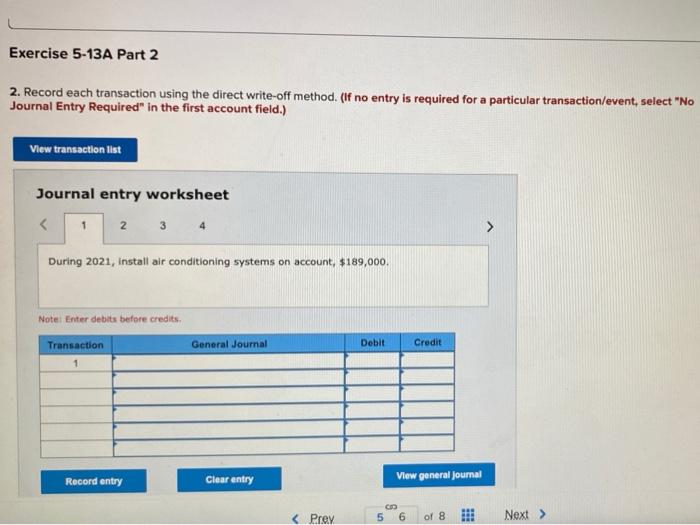 Solved Required information Exercise 5-13A Compare the | Chegg.com