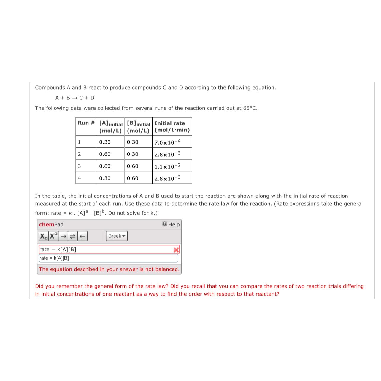 Solved Compounds A and B ﻿react to produce compounds C ﻿and | Chegg.com