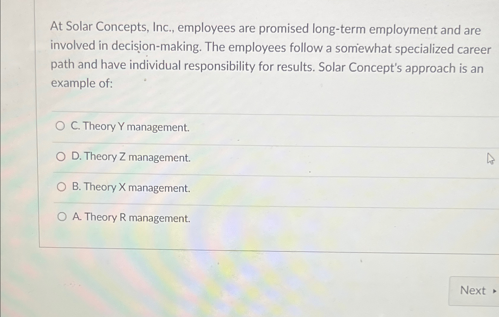 Solved At Solar Concepts, Inc., employees are promised | Chegg.com