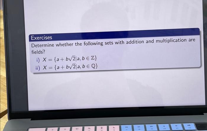 Solved Exercises Determine whether the following sets with | Chegg.com