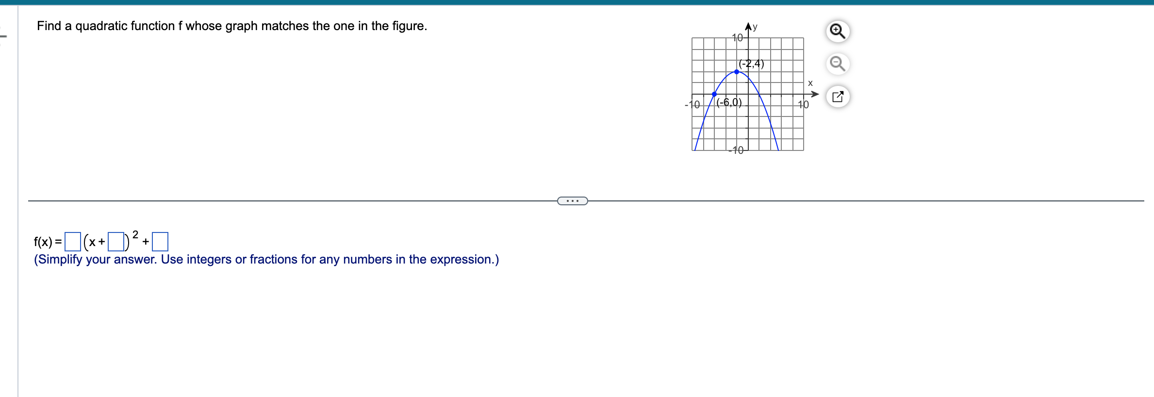 Solved Find a quadratic function f ﻿whose graph matches the | Chegg.com