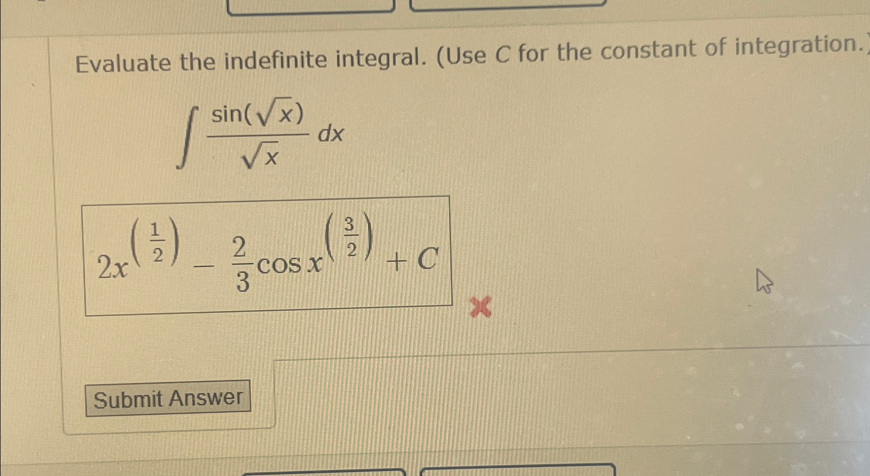 Solved Evaluate the indefinite integral. (Use C ﻿for the | Chegg.com