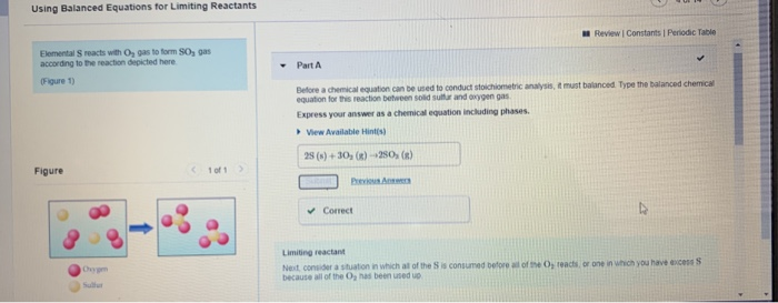 Solved Using Balanced Equations for Limiting Reactants | Chegg.com