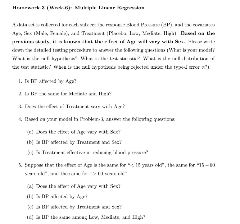 Solved Homework 3 (Week-6): Multiple Linear RegressionA data | Chegg.com