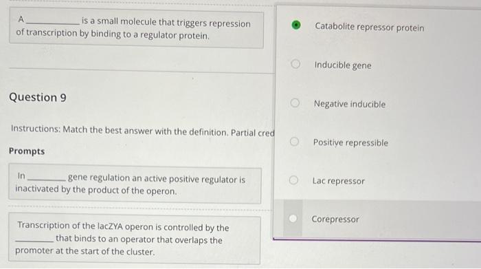 Solved A is a small molecule that triggers repression of | Chegg.com