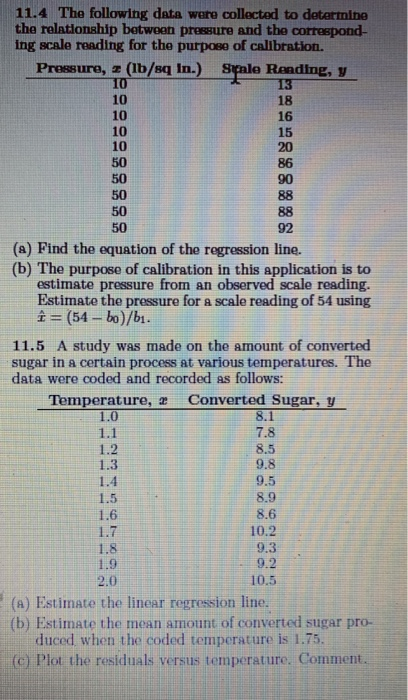 Solved 11 4 The Following Data Were Collected To Determine Chegg