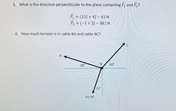 Solved 3. What is the direction perpendicular to the plane | Chegg.com