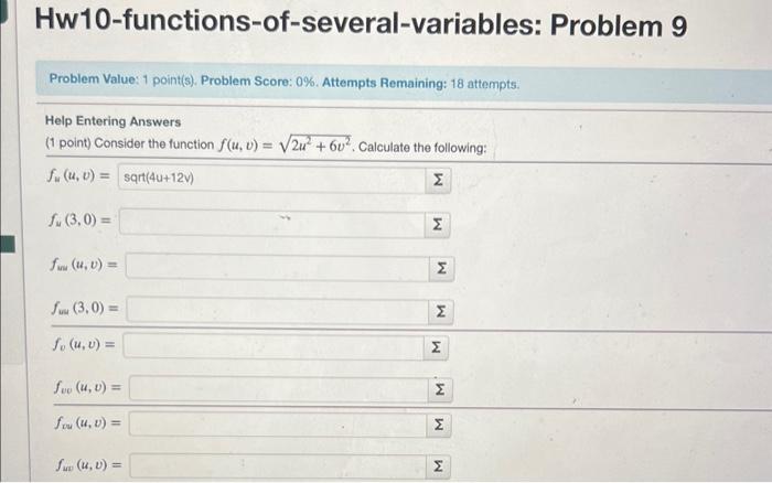 Solved Hw10 Functions Of Several Variables Problem 9