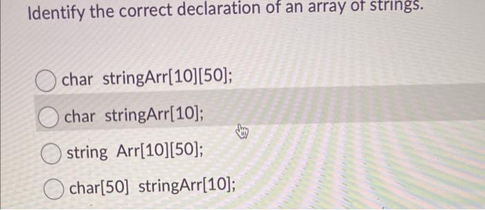 Solved What is the ending value of myStr? char myStr [5] = | Chegg.com