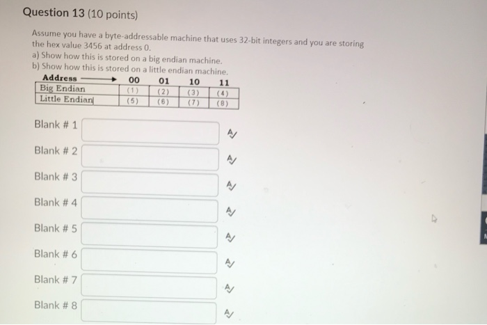 Solved Question 13 (10 points) Assume you have a | Chegg.com