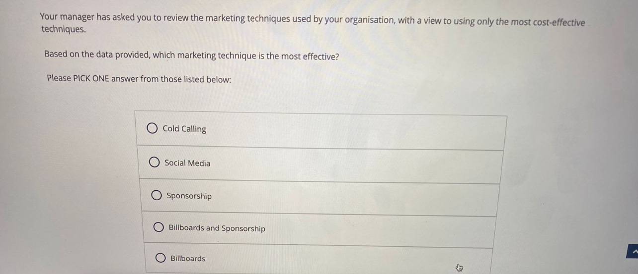 Solved Your manager has asked you to review the marketing | Chegg.com