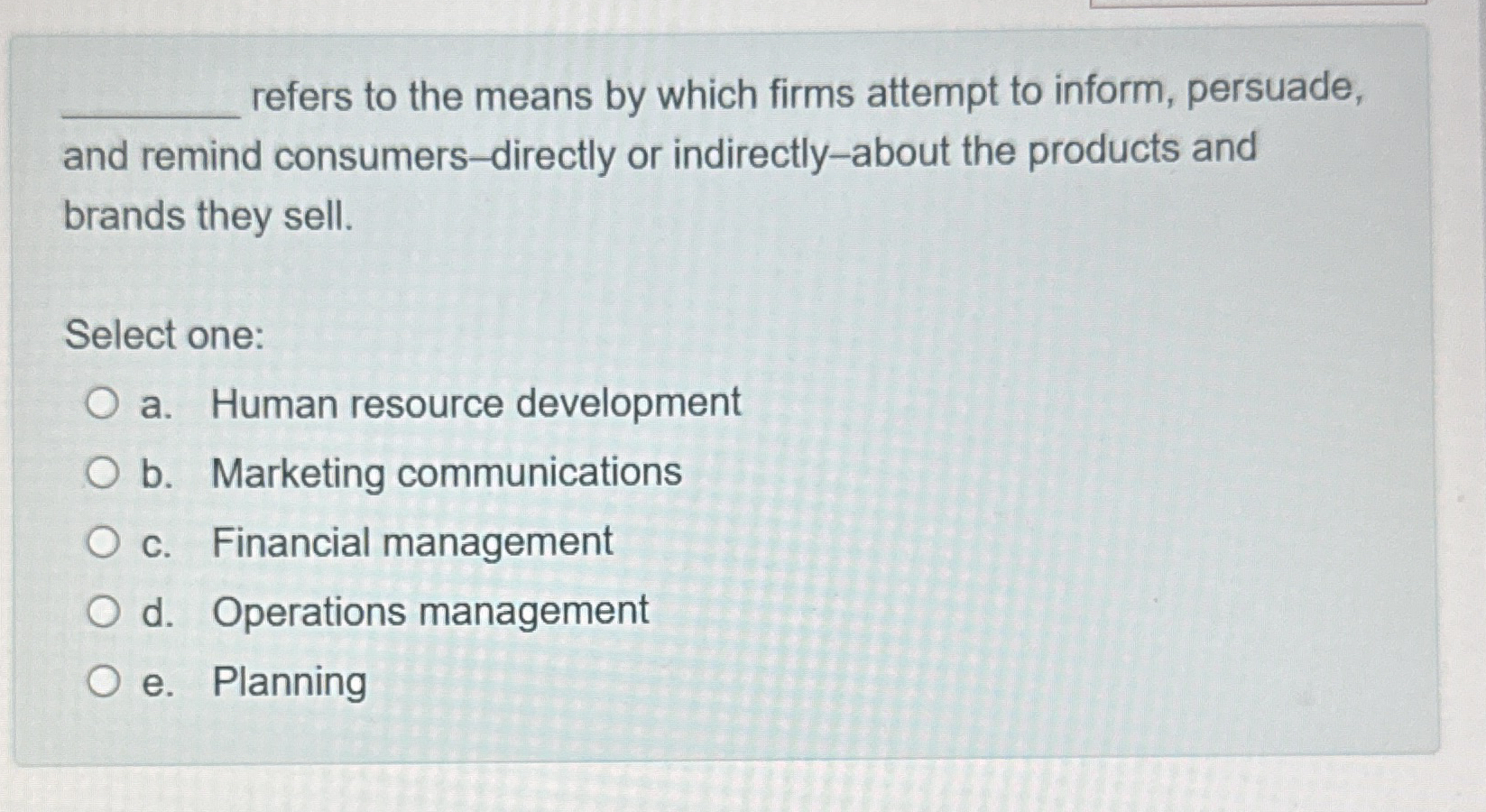 Solved q, ﻿refers to the means by which firms attempt to | Chegg.com