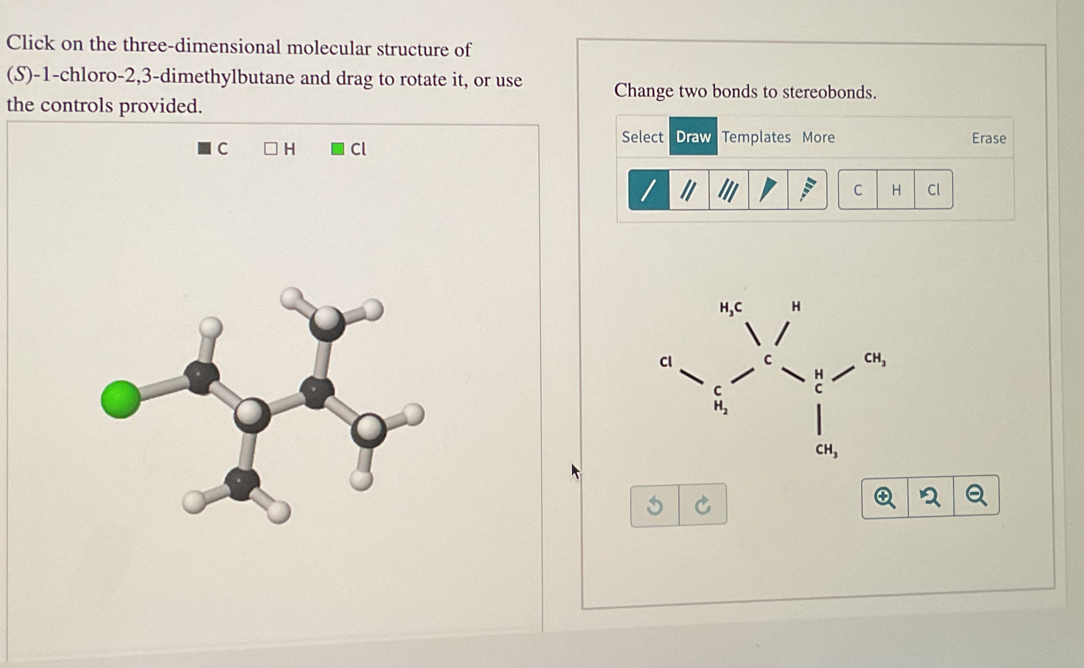 Click on the three-dimensional molecular structure of | Chegg.com