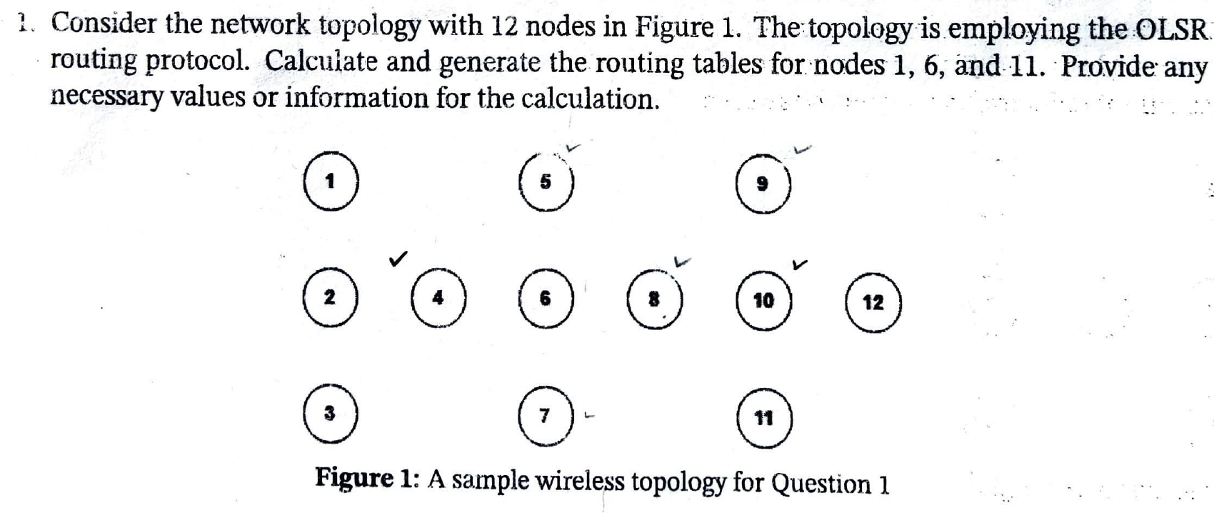 Solved Consider the network topology with 12 ﻿nodes in | Chegg.com