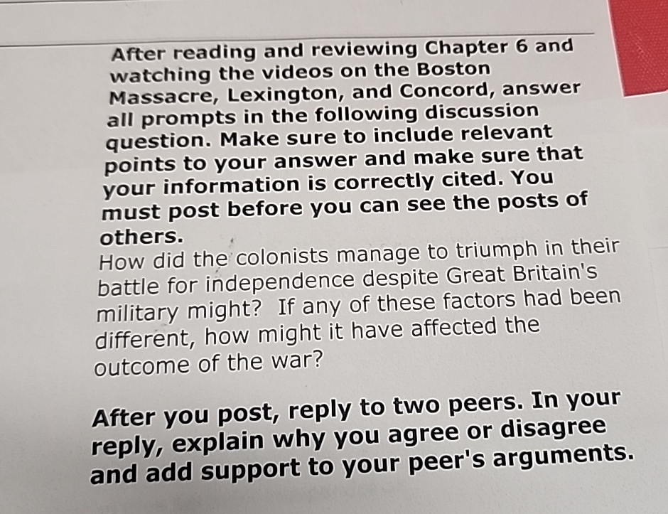 Solved After reading and reviewing Chapter 6 ﻿and watching | Chegg.com