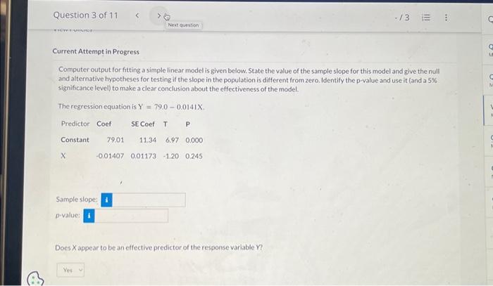 Solved Computer output for fitting a simple linear model is | Chegg.com
