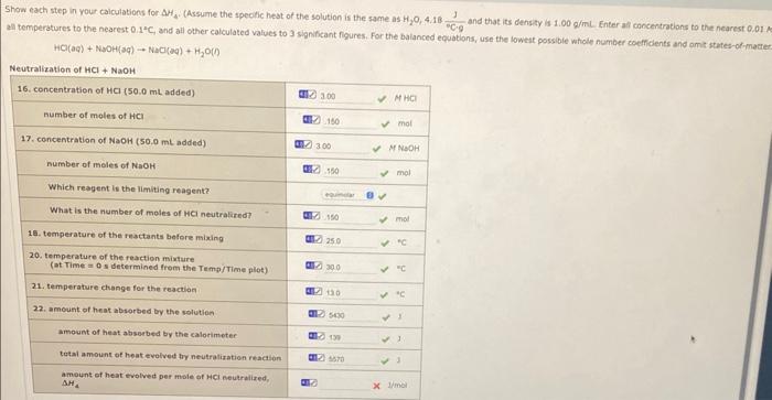 Solved Show each step in your calculations for ΔH4. (Assume | Chegg.com